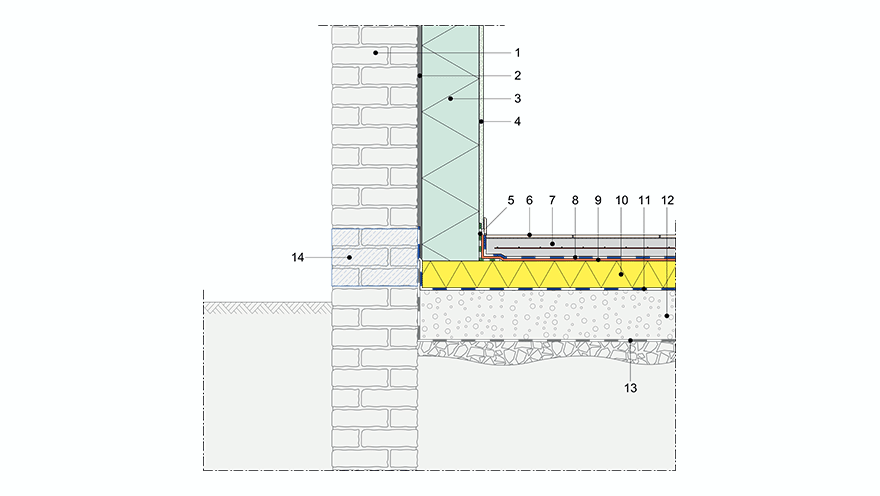 Pied de mur existant - Jonction avec une dalle sur terre-plein ...